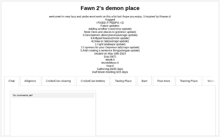 Fawn 2's demon place ― Perchance Generator