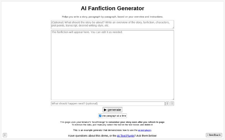 AI Fanfiction Generator
