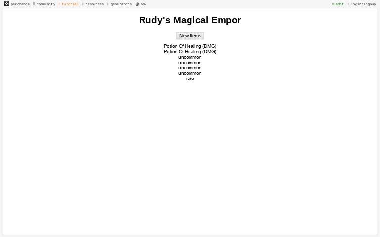 Magic Item Generator