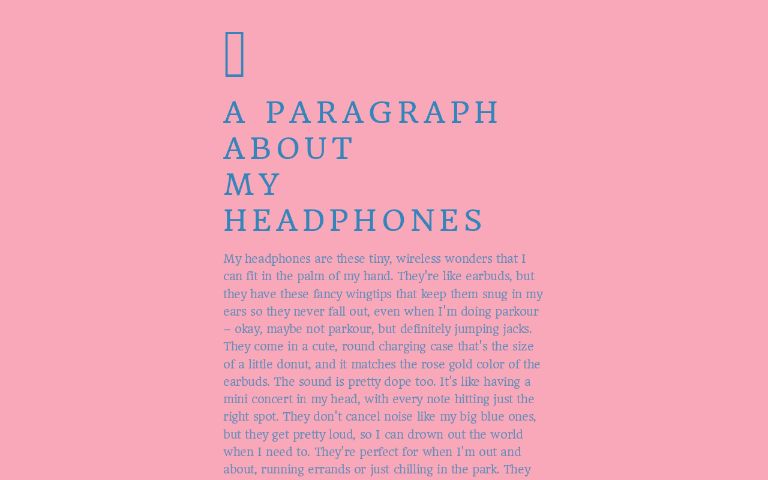 A paragraph about My Headphones ― Perchance Generator