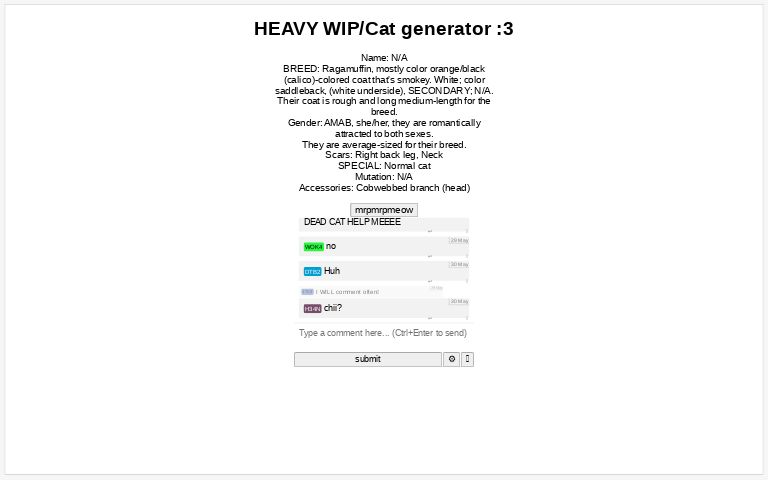 HEAVY WIP/Cat generator :3