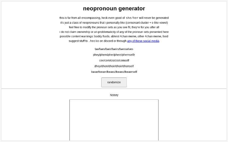 neopronoun generator