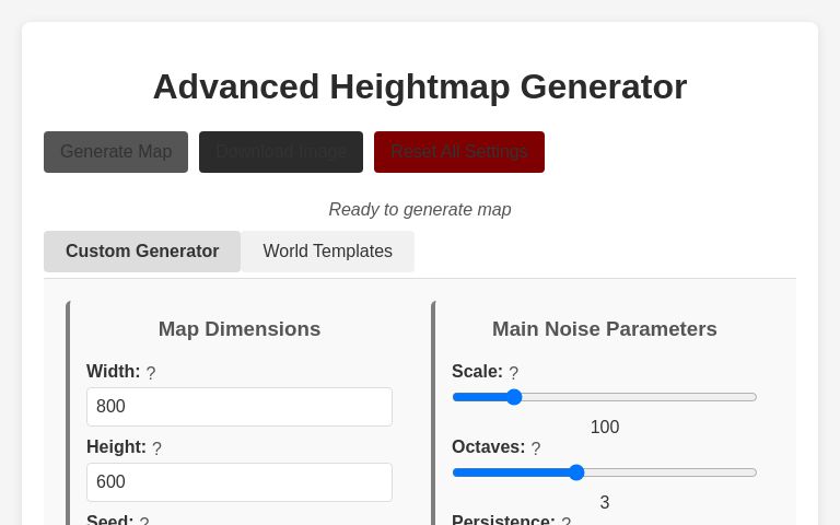 Advanced Heightmap Generator