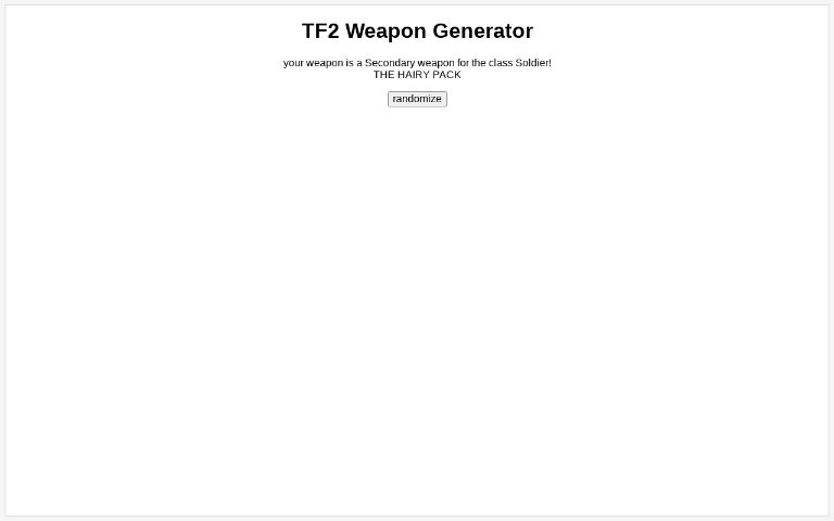TF2 Weapon Generator
