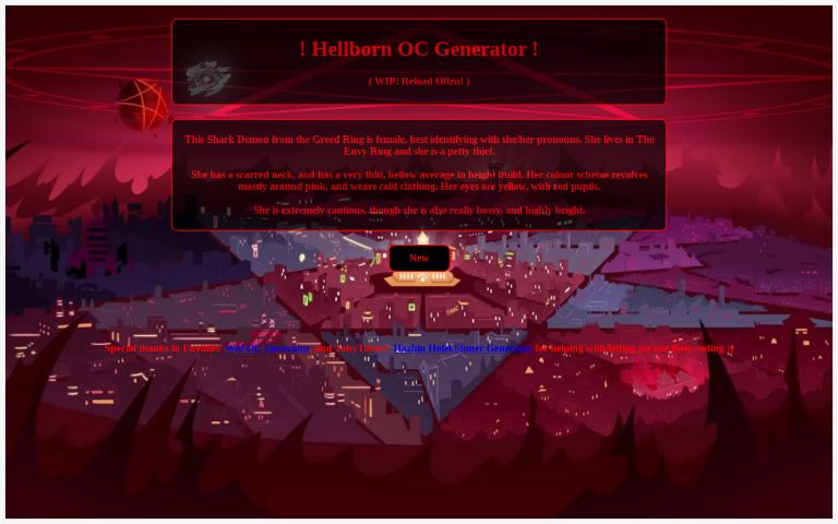 Hellborn OC Generator