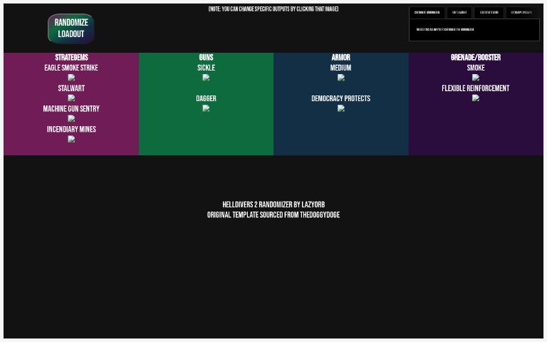 Helldivers2rando ― Perchance Generator