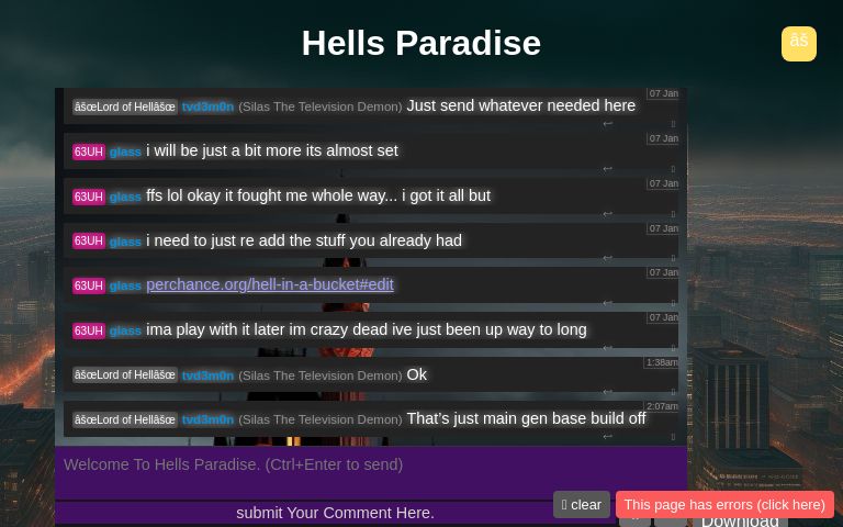 Hells Paradise ― Perchance Generator