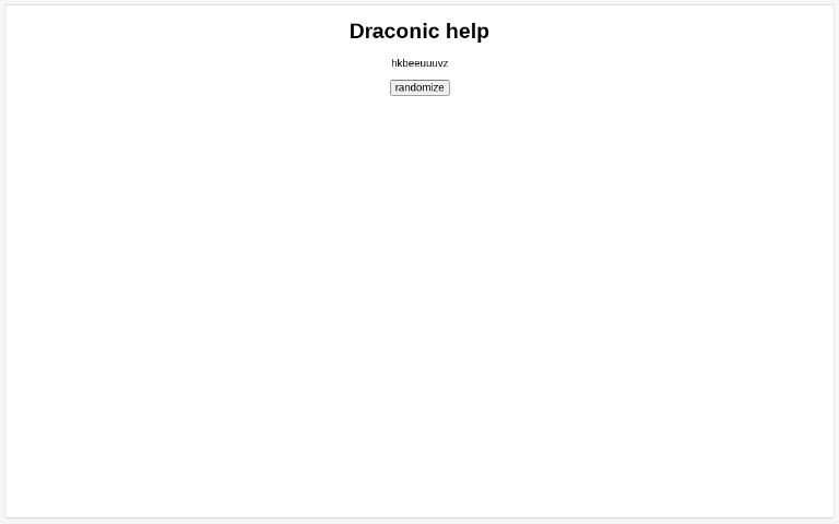 Draconic help ― Perchance Generator