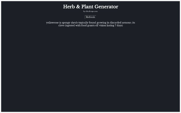 Herb & Plant Generator