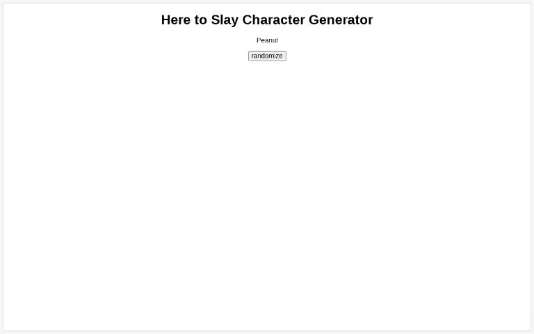 Here to Slay Character Generator