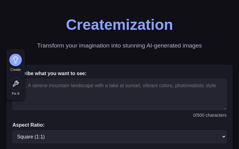 Createmization ― Perchance Generator