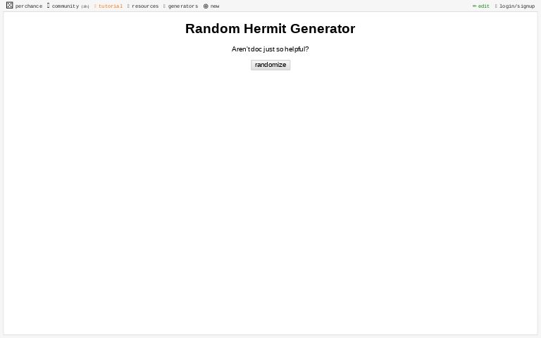 Random Hermit Generator