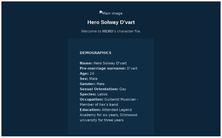 Hero Solway D'vart ― Perchance Generator