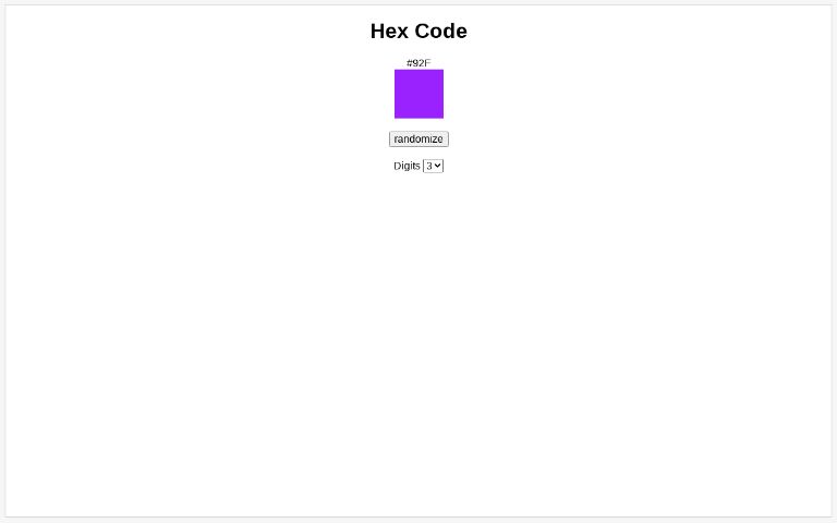 Hex Code ― Perchance Generator
