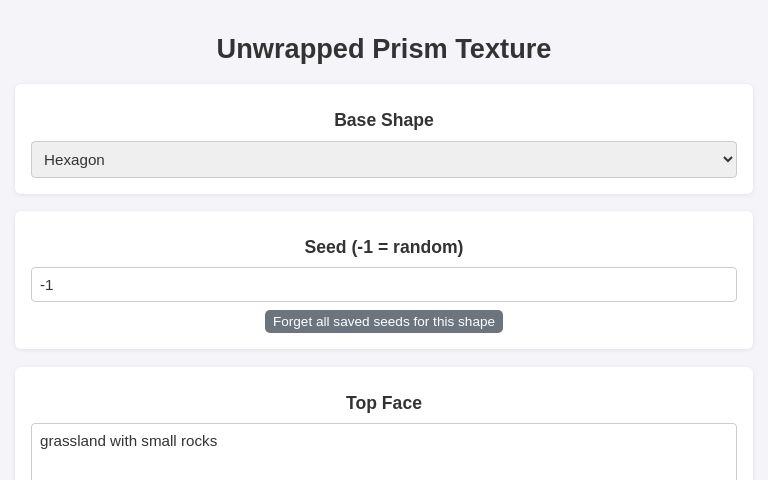 Unwrapped 3D Hex Tile Texture Generator