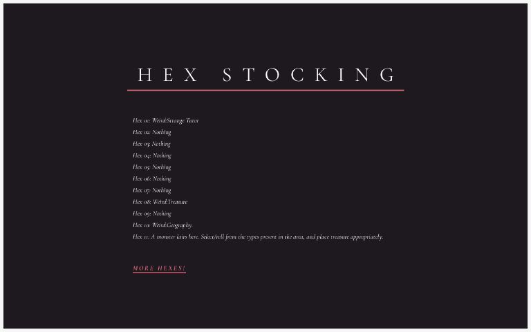 Hex Stocking by Luke Gearing ― Perchance Generator