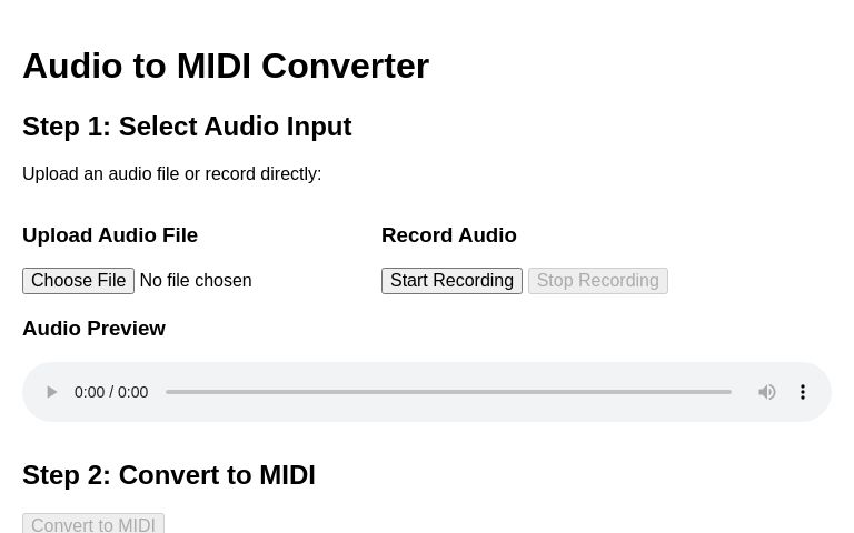 Audio to MIDI Converter ― Perchance Generator