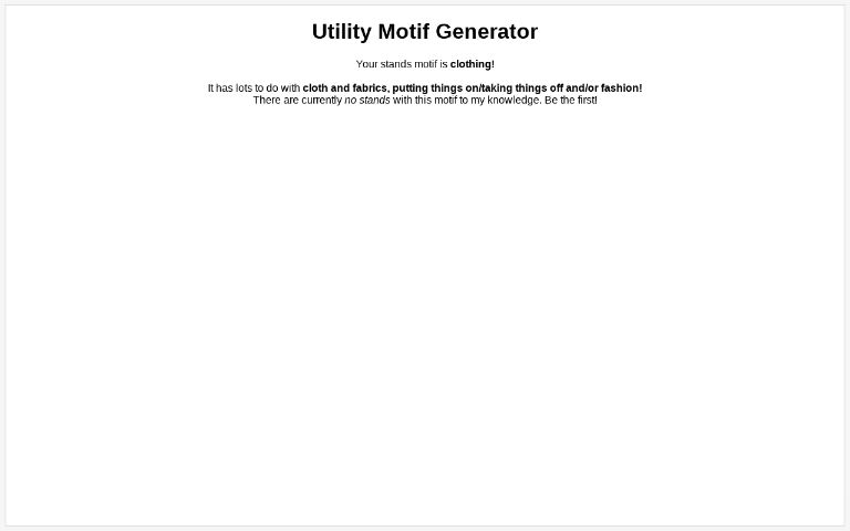 Utility Motif Generator
