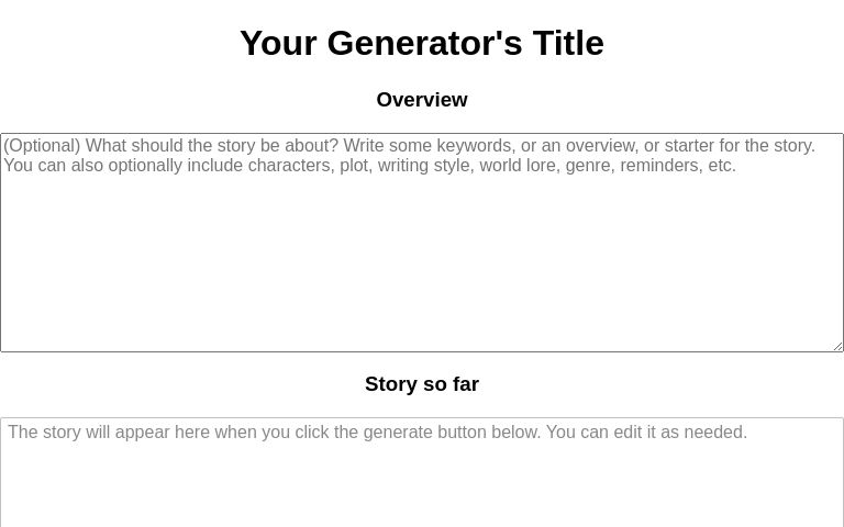 📖 AI Writer ― Perchance Generator