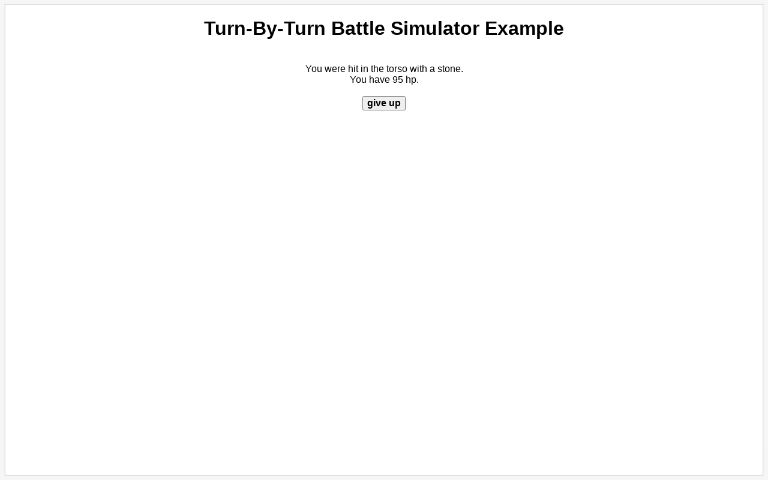 Turn-By-Turn Battle Simulator Example ― Perchance Generator