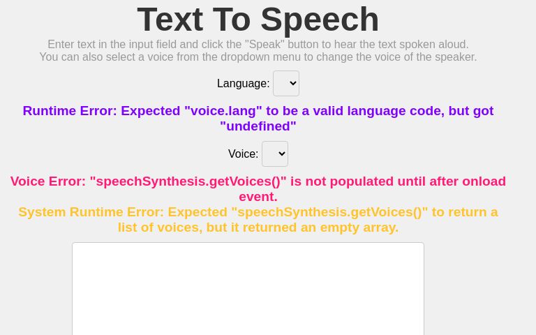 Text To Speech ― Perchance Generator