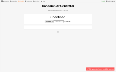 Random Car Generator