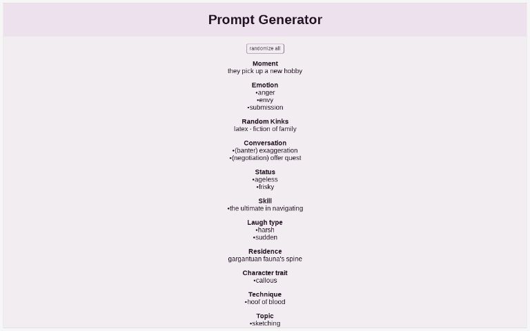 Prompt Generator ― Perchance