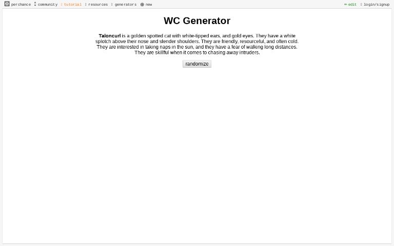 WC Generator