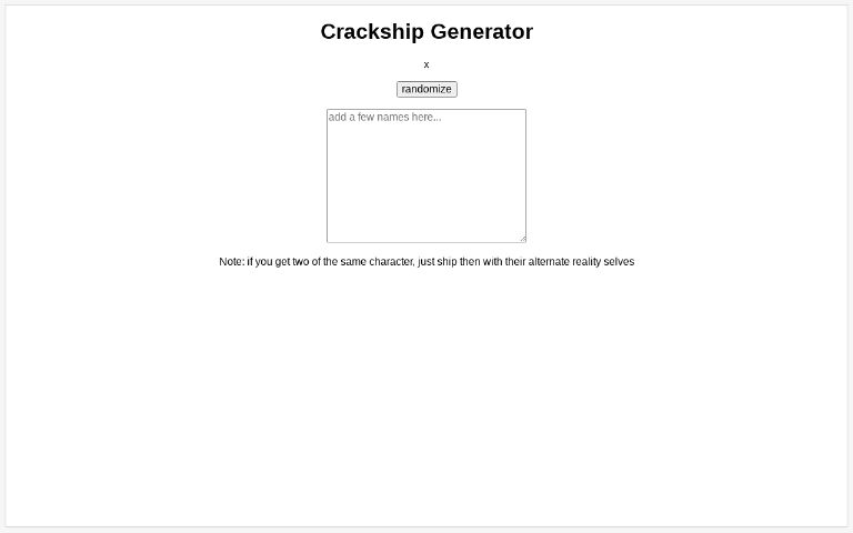 Crackship Generator