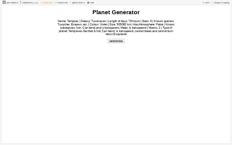 Planet Generator