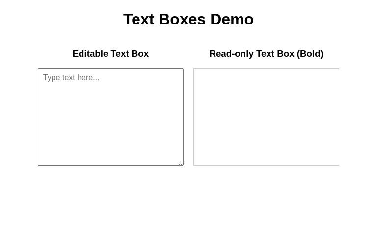 Text Boxes Demo ― Perchance Generator