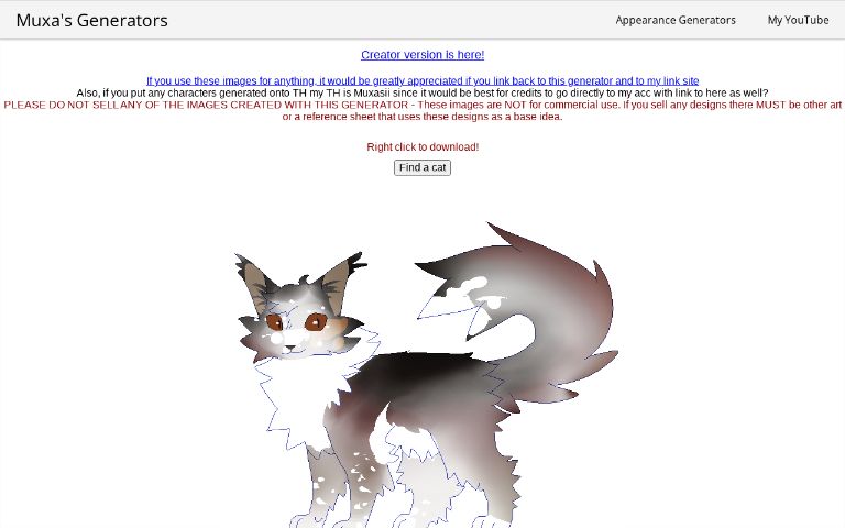 Warrior Cats Appearance Generator
