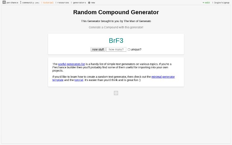 Random Compound Generator