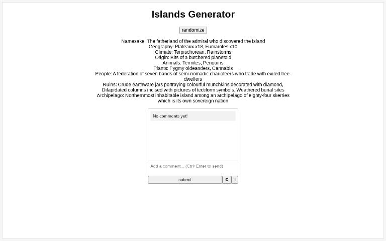 Islands Generator