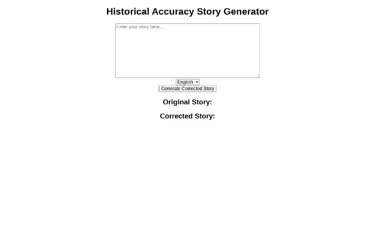 Historical Accuracy Story Generator