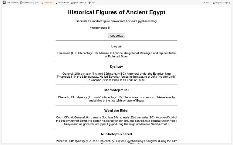 Egyptian Name Generator