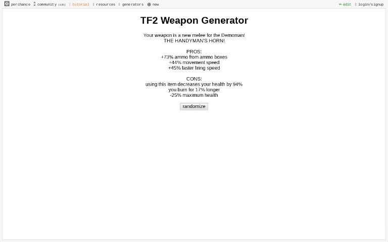 TF2 Weapon Generator