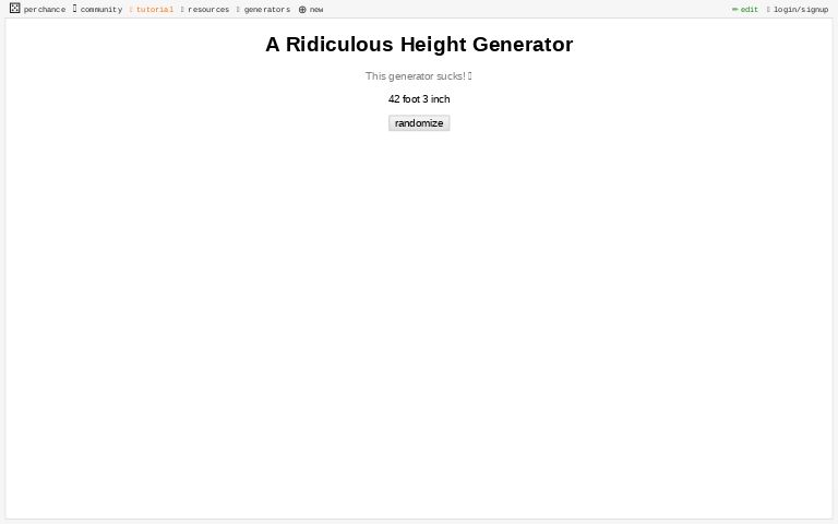A Ridiculous Height Generator