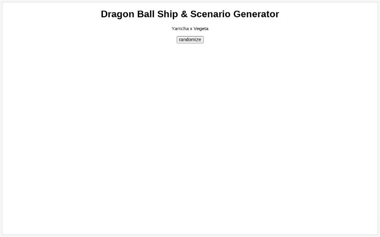 Dragon Ball Ship & Scenario Generator