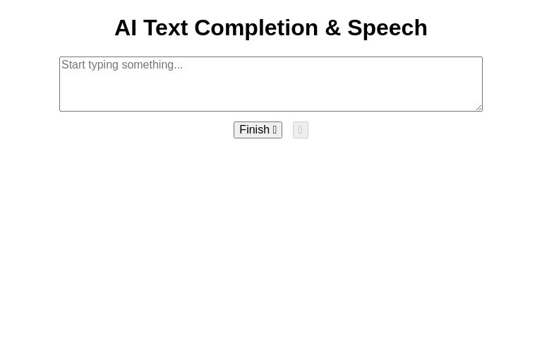 AI Text Completion & Speech ― Perchance Generator