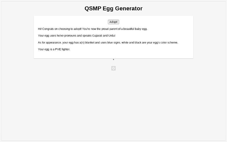 QSMP Egg Generator