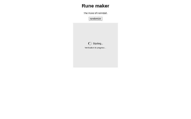 Rune maker ― Perchance Generator