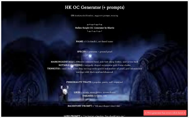 HK OC Generator (+ prompts)