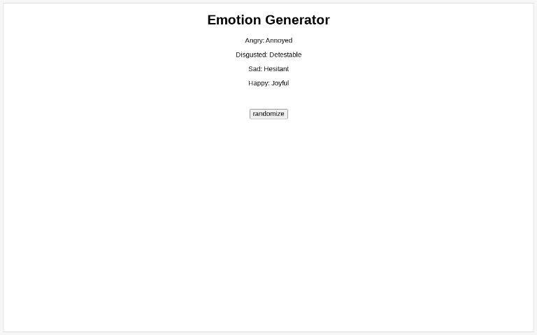 Emotion Generator