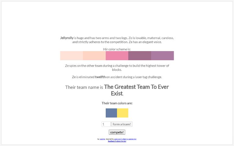 Object Show Character Generator