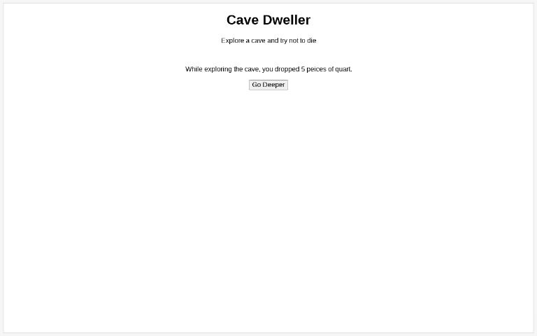 Cave Dweller ― Perchance Generator