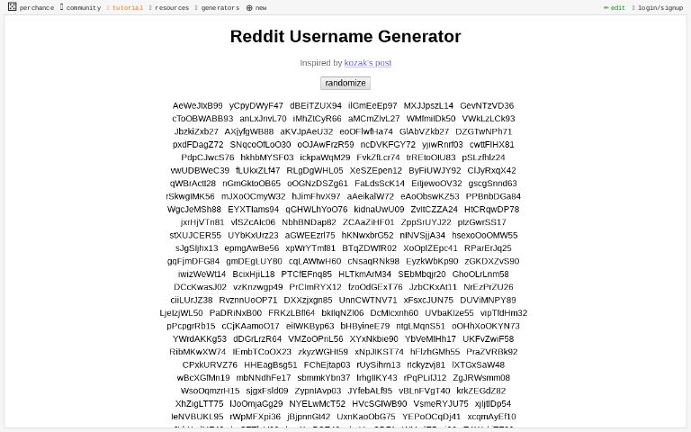 Reddit Username Generator