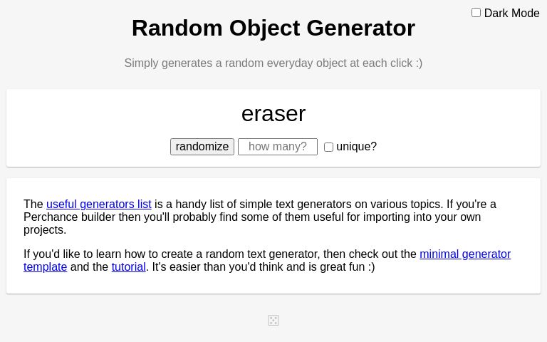 Random Object Generator