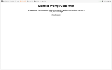 Monster Prompt Generator