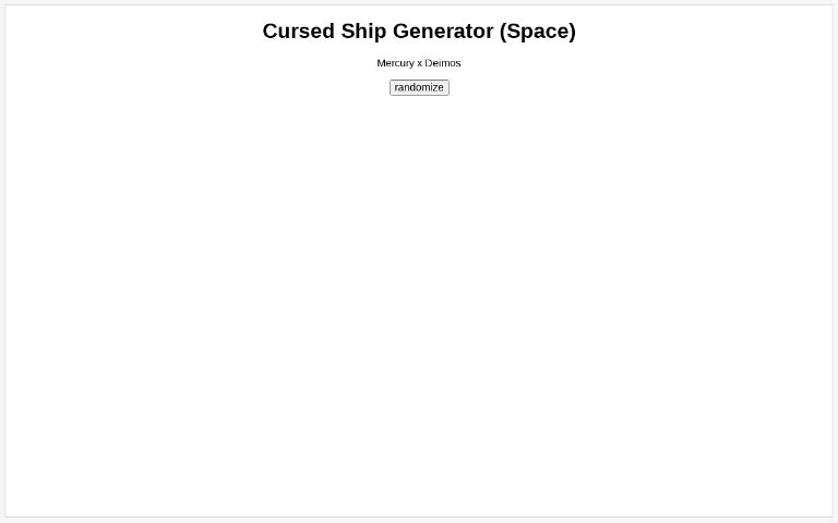 Cursed Ship Generator (Space)